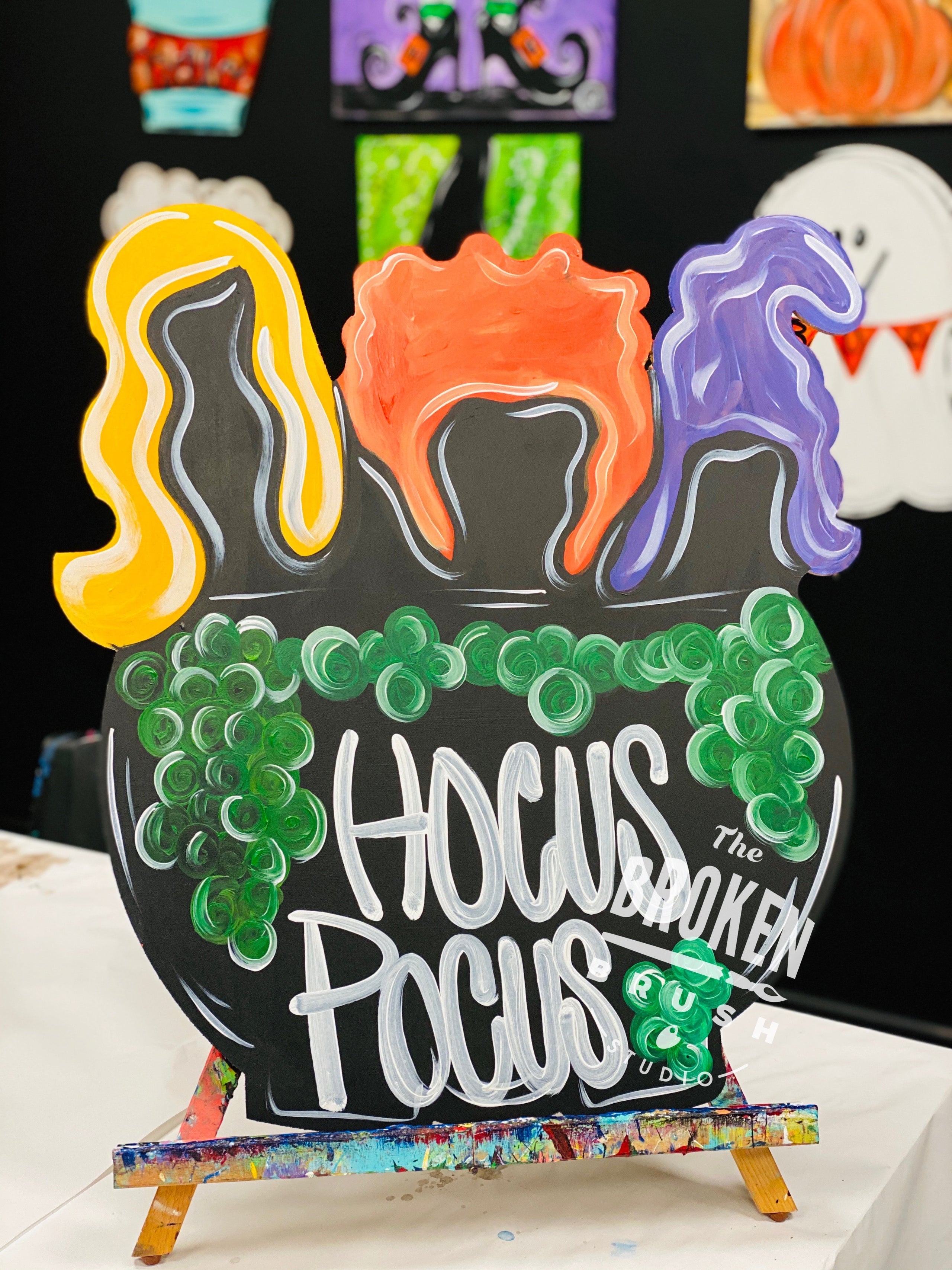 Hocus Pocus Door Hanger | The Broken Brush Studio