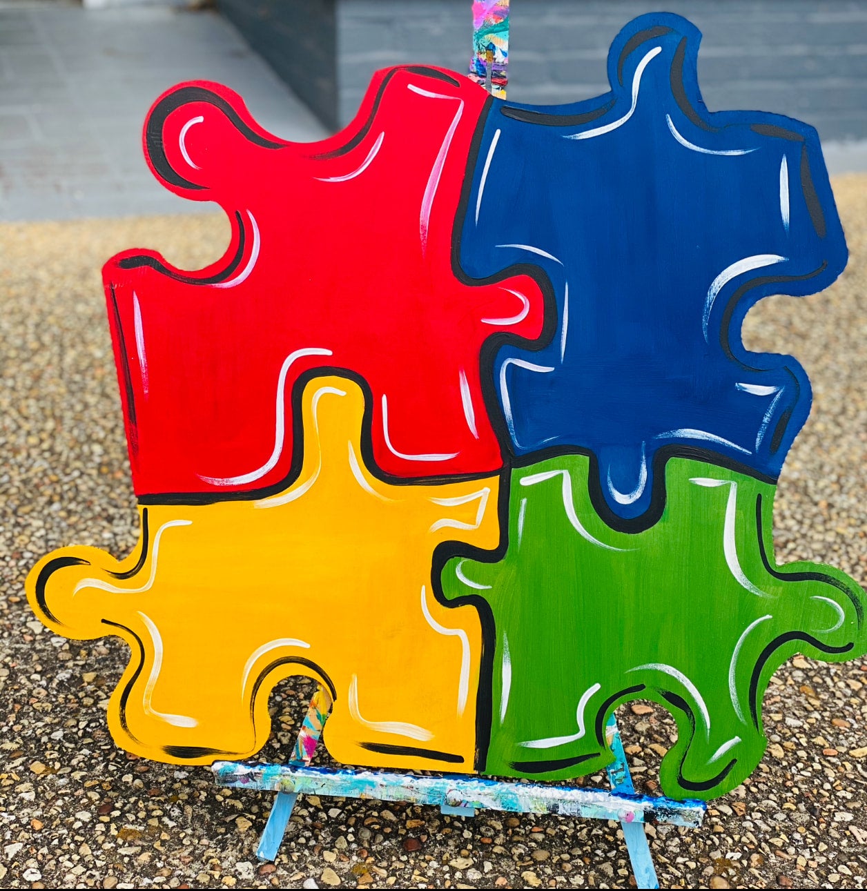 Autism Awareness Door Hanger | The Broken Brush Studio Autism Awareness Door Hanger | The Broken Brush Studio
